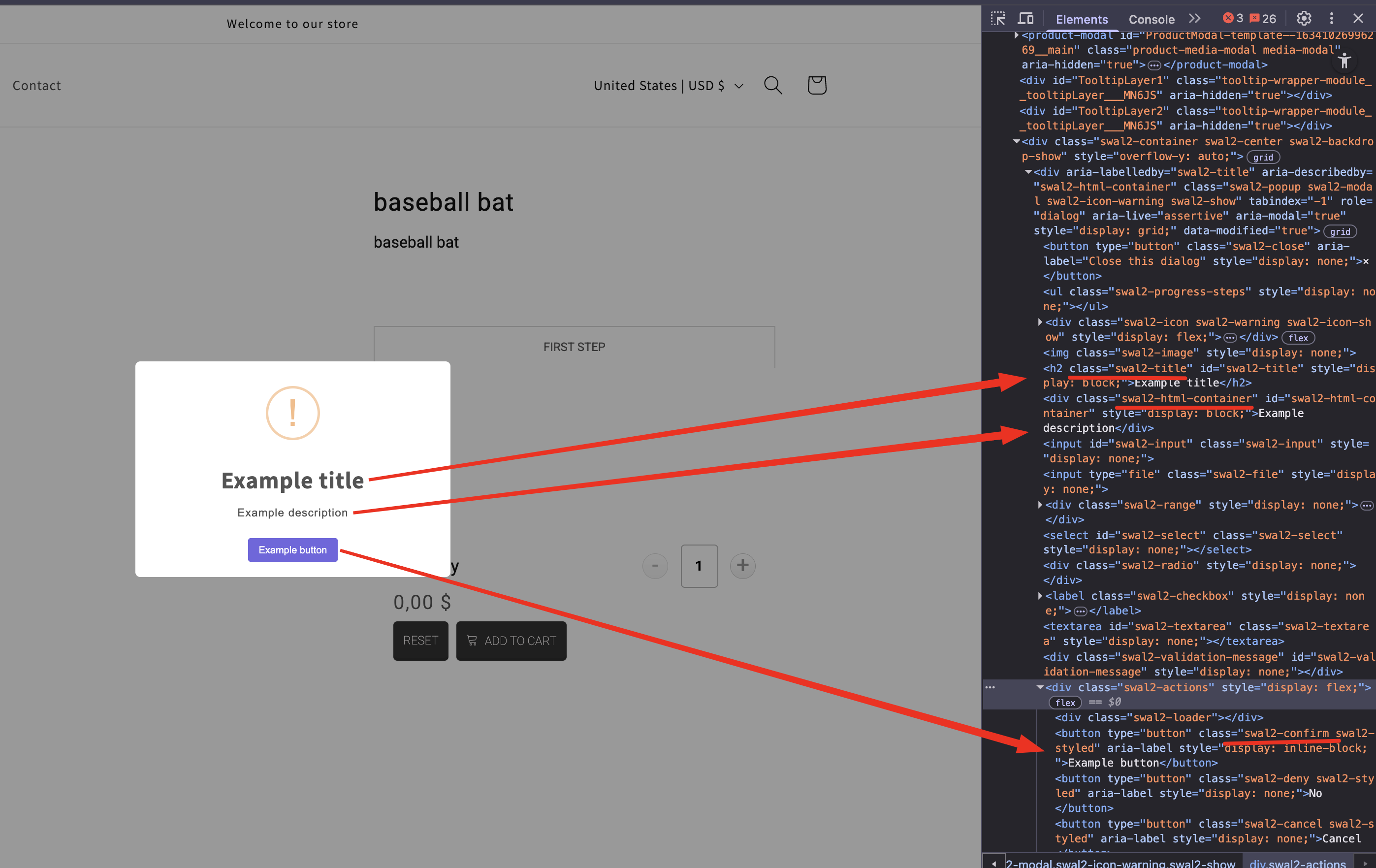 Modify SweetAlert2 Popup Text with a MutationObserver – Custom Product ...